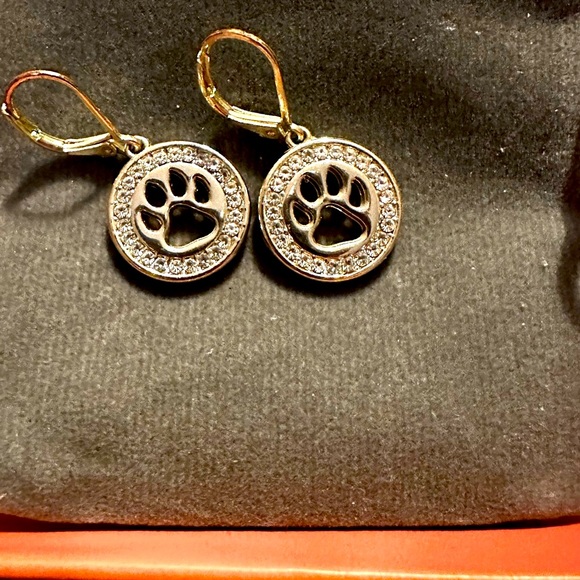 Jewelry | Gold Paw Print Earrings | Poshmark